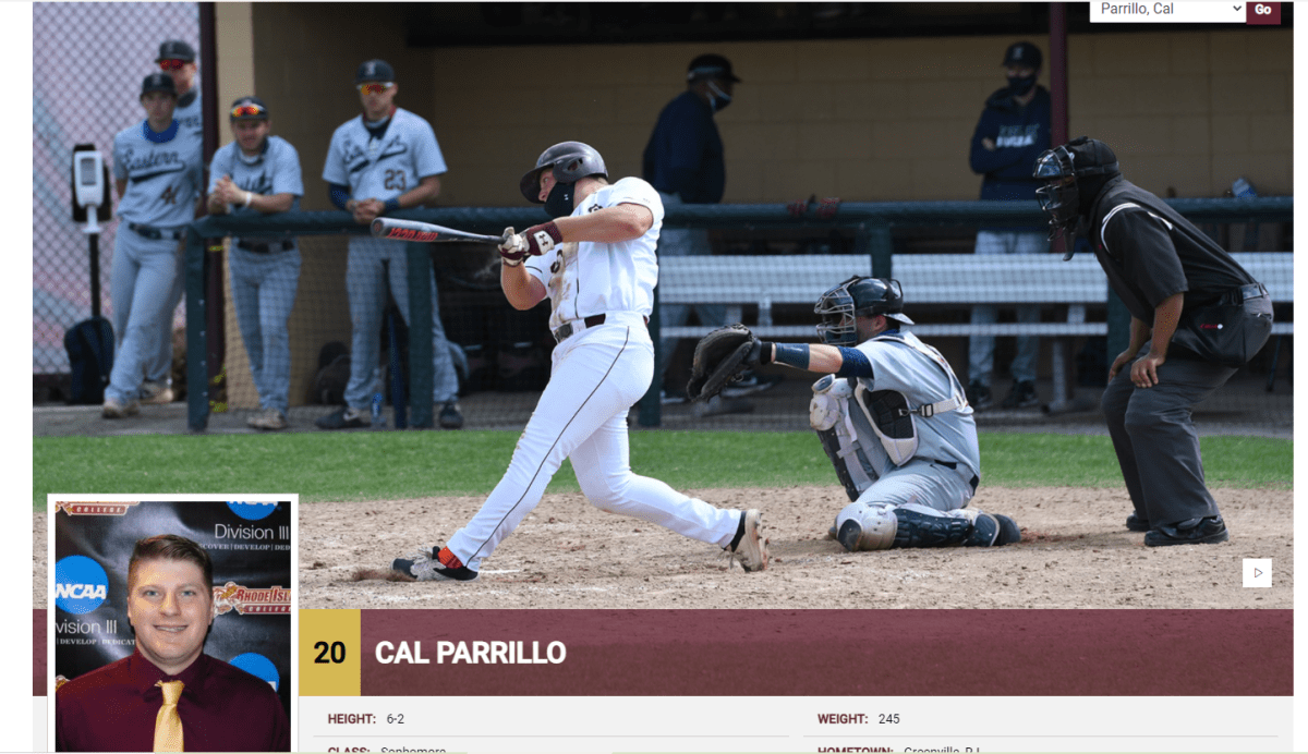 Johnston’s Cal Parrillo On His Baseball Journey From The Reds To Rhode ...