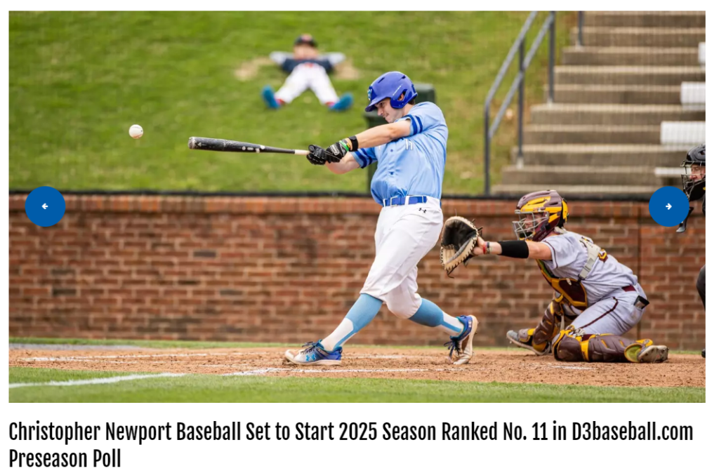 A Preview Of the 2025 Christopher Newport University Captains Baseball ...